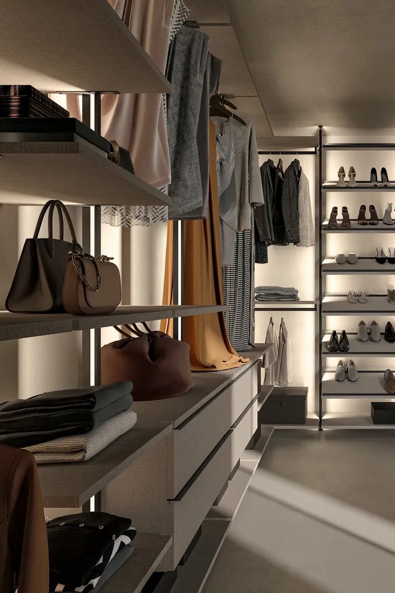 Dressing linéaire avec porte coulissante – Küchen Art : cuisines ...