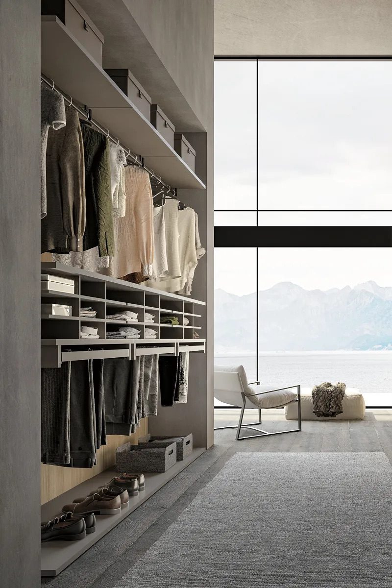 Dressing linéaire ouvert en niche – Küchen Art : cuisines équipées ...