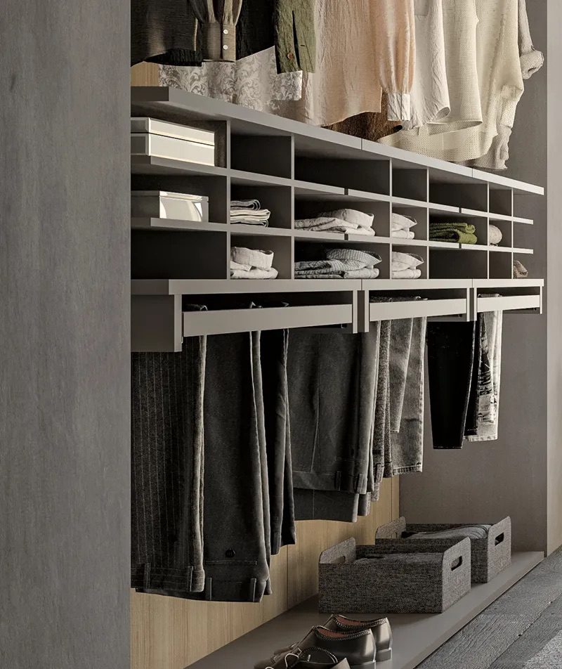 Dressing linéaire ouvert en niche – Küchen Art : cuisines équipées ...